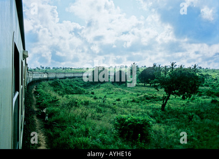 AFRICA KENYA Kenyan Railways train from Nairobi to Mombasa traveling ...