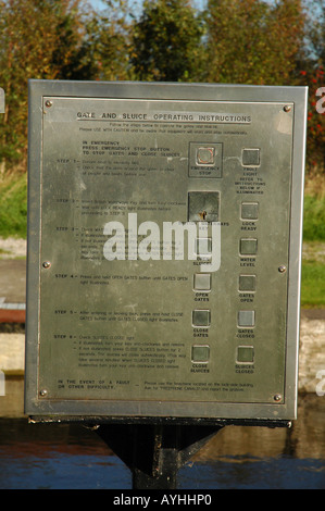 The control box which operates the locks at Lemonroyd Lock, Leeds, one ...