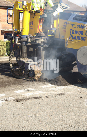 Road resurfacing machine Stock Photo - Alamy