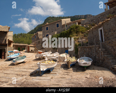 Port de Valldemossa, slipway with local fishing boat, Tramuntana Region ...