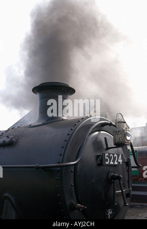 Steam Train black from soot Stock Photo - Alamy
