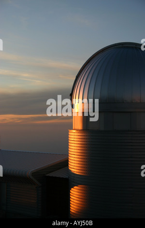 The Mercator telescope/observatory at sunset Stock Photo - Alamy