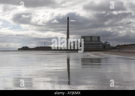 Looking Westward Along Leven Beach To Methil Power Station Which ...