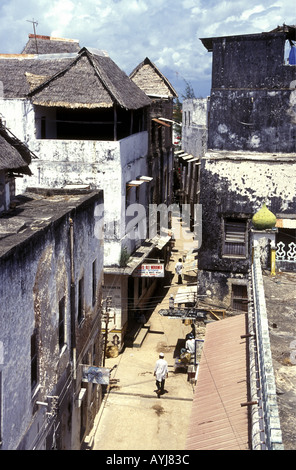 Main street Lamu town Lamu Island Kenya coast East Africa Stock Photo ...