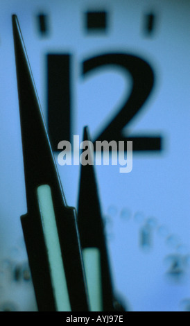 NOON,MIDNIGHT, CLOCK FACE Stock Photo - Alamy