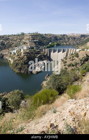 Shared hydroelectric EDP dam at Miranda on Rio Doura on Spanish ...