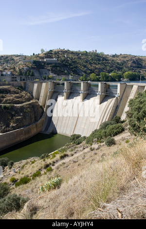 Shared hydroelectric EDP dam at Miranda on Rio Doura on Spanish ...