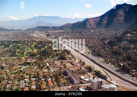 Aerial view of Santiago de Chile Stock Photo - Alamy