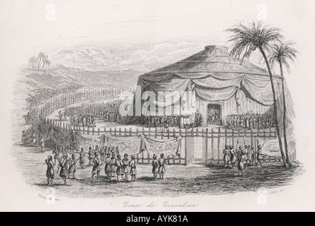 Guyuk inaugurated Great Khan of Mongol Empire Stock Photo - Alamy