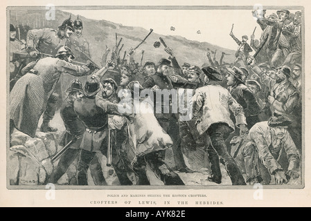 The crofters of Lewis, in the Hebrides, riot against enclosures by ...