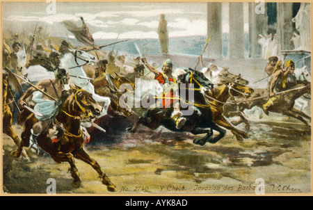 THE FALL OF ROME Alaric's Visigoths ride exuberantly into Rome Date ...