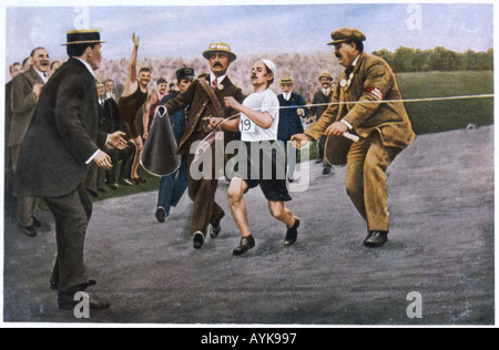 Olympics 1908 Marathon Stock Photo - Alamy
