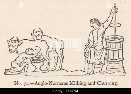 MILKING & CHURNING Stock Photo - Alamy