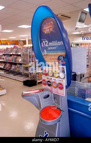 Lottery Stand in a British Convenience Store Stock Photo - Alamy