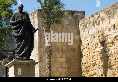 Statue of Lucio Anneo Seneca near the Puerta de Almodovar Cordoba ...