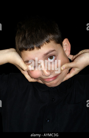 A child with a distorted face Stock Photo - Alamy