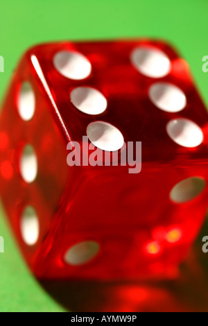 Red dice showing number 1 Stock Photo - Alamy