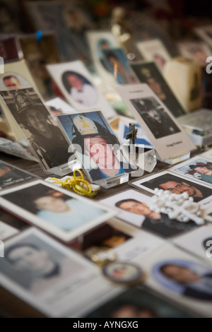 Shrine to deceased 911 rescue workers St Saint Pauls Chapel Ground Zero ...