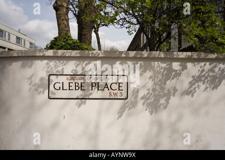 Street Sign, Glebe Place, Chelsea, SW3, London Stock Photo - Alamy