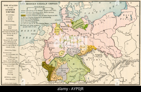 Map of Germany Bohemia and Hungary circa 1760 Stock Photo - Alamy