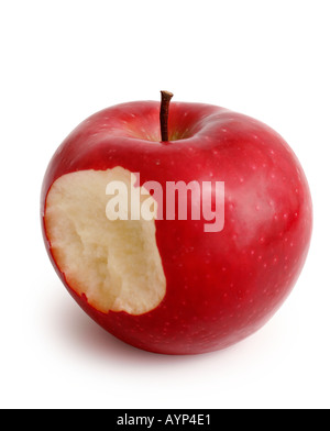 Apple icon with bite Stock Photo - Alamy