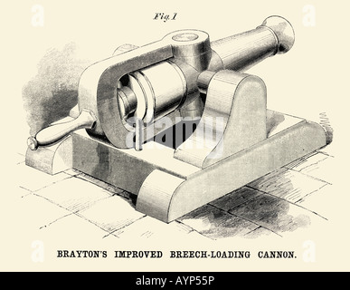 Brayton's Improved Breech-loading Cannon Stock Photo - Alamy