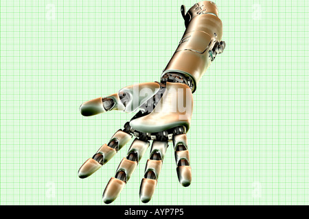 robotic hand and arm of computer generated Stock Photo - Alamy