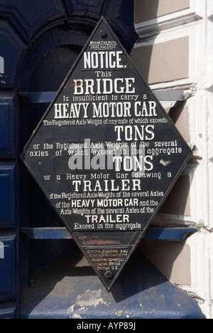 Old fashioned road signs at village cross roads and church, Wiveton ...