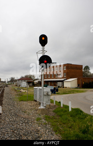 Railroad Emergency Stop Light Stock Photo - Alamy