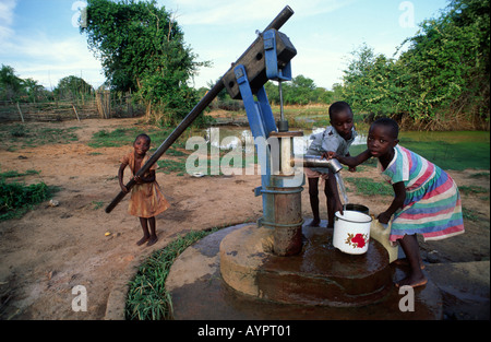 Young girls from the BaTonga tribe carrying water home on their heads ...