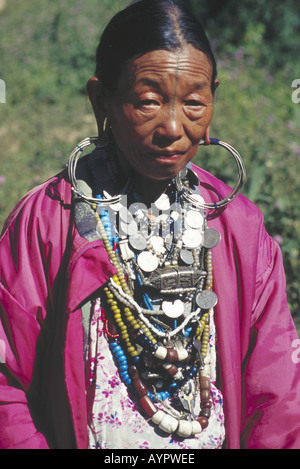 'Miji' Tribe Woman With Traditional Dress, Arunachal Pradesh, India Stock Photo - Alamy