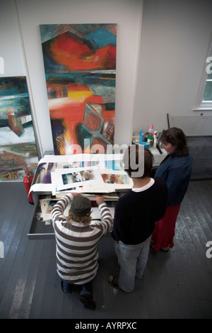 Stuart Morris silk screen textile artist studio, Hadleigh, Suffolk ...