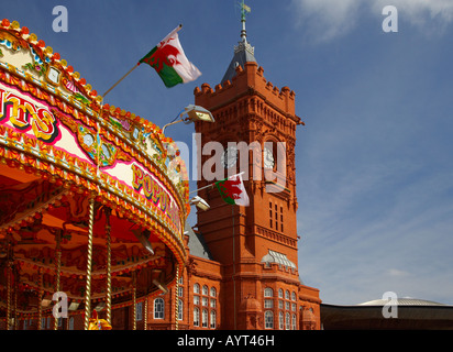 Carousel, Cardiff Bay, Wales, UK Stock Photo - Alamy