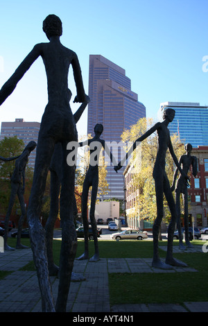 Family of man statues by Mario Armengol and Petro Canada Centre Calgary ...