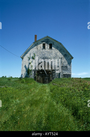 Colour photograph of farm land and a barn on a hilltop, Once Brewed ...