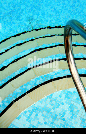 Swimming pool steps - summer sunshine - holiday time - relaxation ...