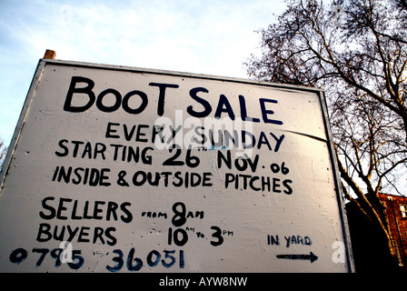 car boot market sign in rhyl, north wales Stock Photo - Alamy