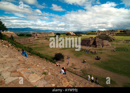 The Zapotec constructed pyramids and temple ruins of Monte Alban near ...