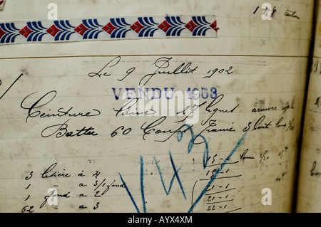 BOOK , FRENCH. CALIGRAPHY, FRENCH WRITING,ANTIQUE Stock Photo - Alamy