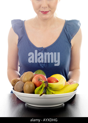 assorted tropical fruit bowls with mango lychee and papaya on black ...