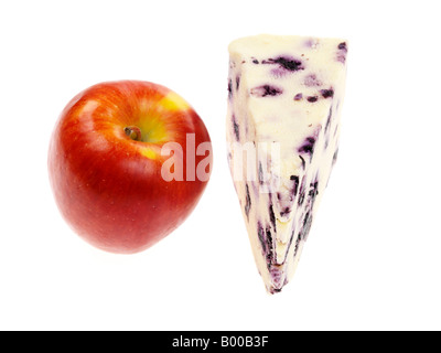 Blueberry White Stilton with Red Apple Stock Photo - Alamy