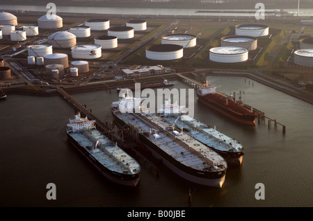 Port of Rotterdam Europoort aerial view of EECV dry bulk terminal coal ...