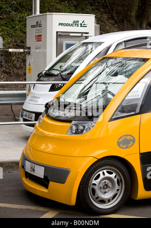 A small Hydrogen Fuel Cell powered car made by Microcabs in Coventry ...