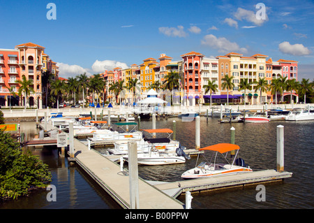 The marina at the Bayfront shopping and dining complex in Naples ...