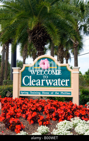 Welcome sign for Clearwater Florida USA Stock Photo - Alamy