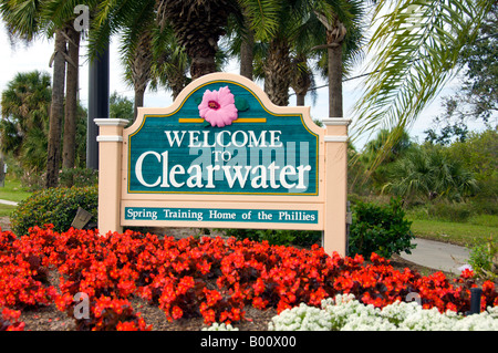 Welcome sign for Clearwater Florida USA Stock Photo - Alamy