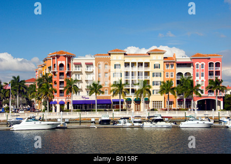 The marina at the Bayfront shopping and dining complex in Naples ...