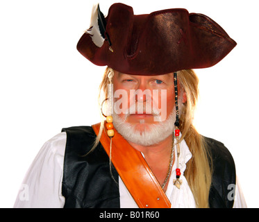 Portrait of Captain Whitebeard (isolated on white Stock Photo - Alamy