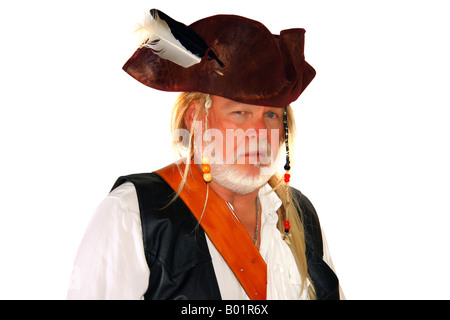 Portrait of Captain Whitebeard (isolated on white Stock Photo - Alamy