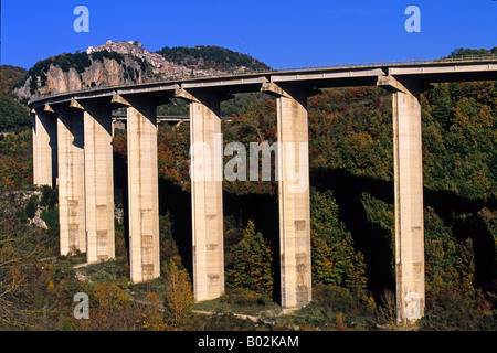 Highway A24 and viaduct in Abruzzo Italy Stock Photo - Alamy